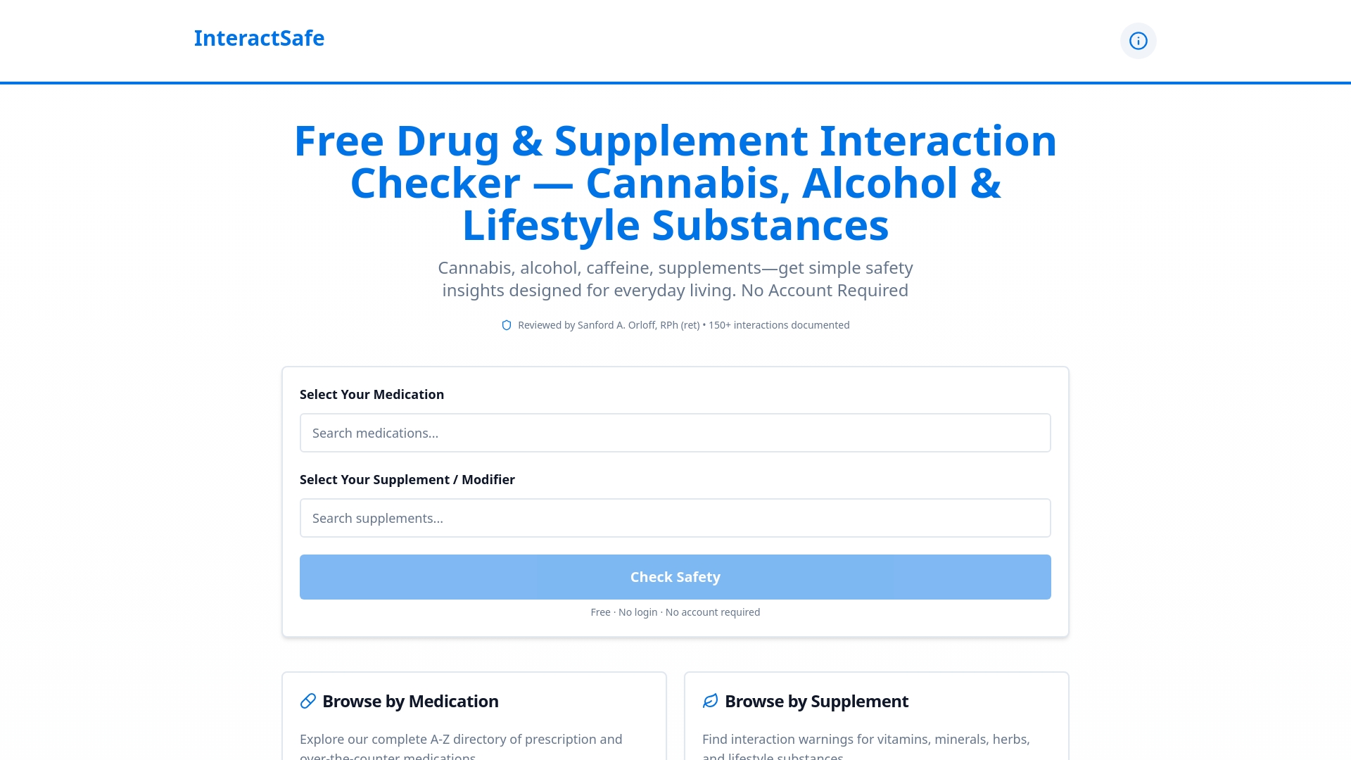 Free Drug & Supplement Interaction Checker — No Account Required ...
