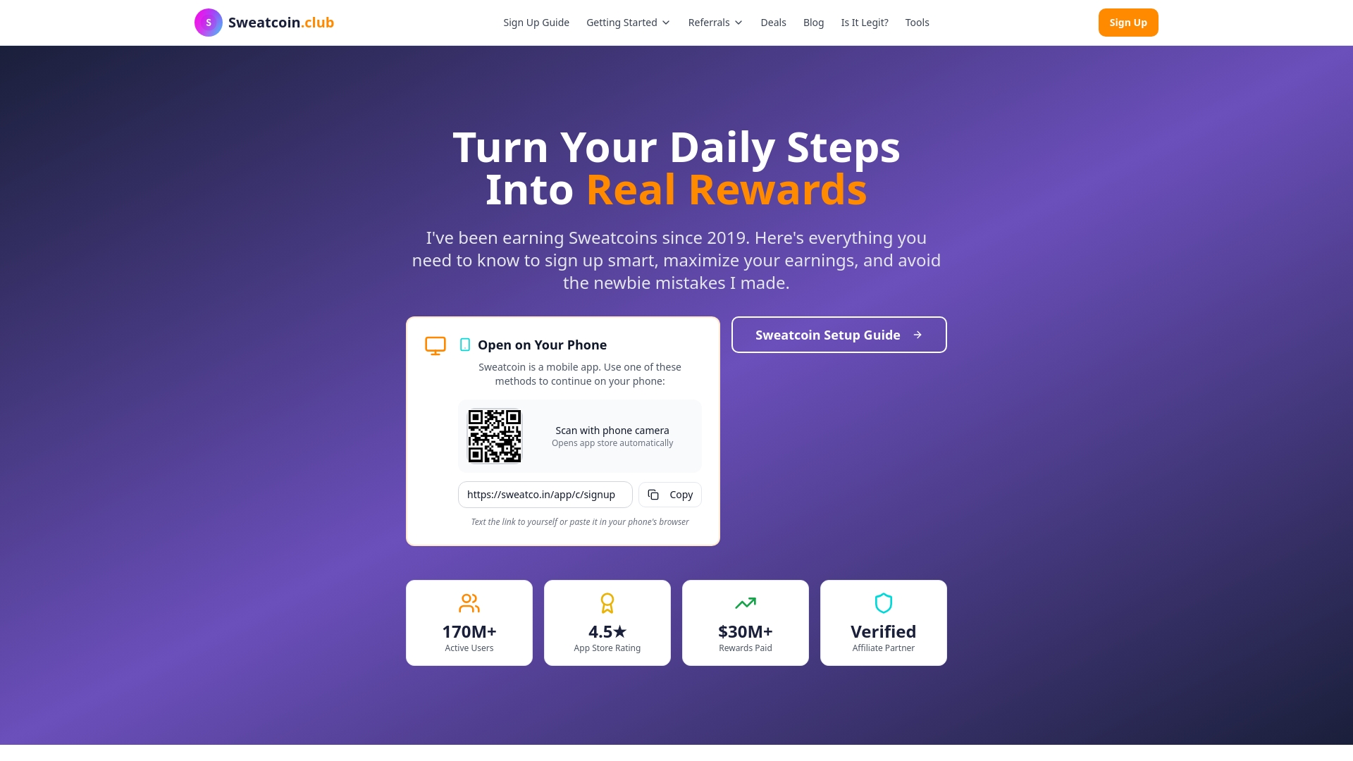 Sweatcoin Sign Up – Join the Original Fan Club & Get Bonus Coins
